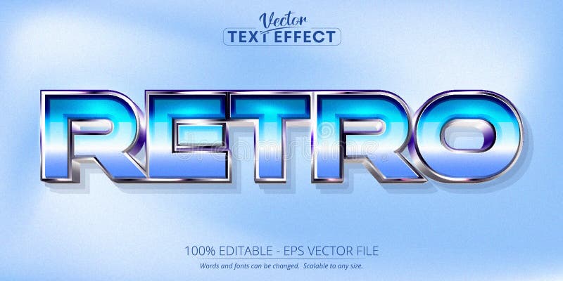 Retro Text, 80s Grain Gradient Color Style Editable Text Effect Stock ...