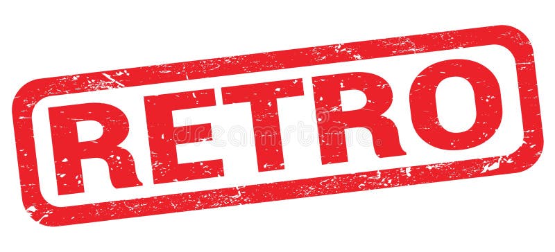 RETRO Text Written on Red Rectangle Stamp Stock Illustration ...