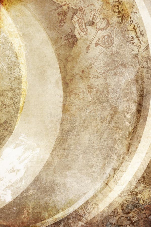 Retro Texture with Musical Instruments Stock Illustration ...