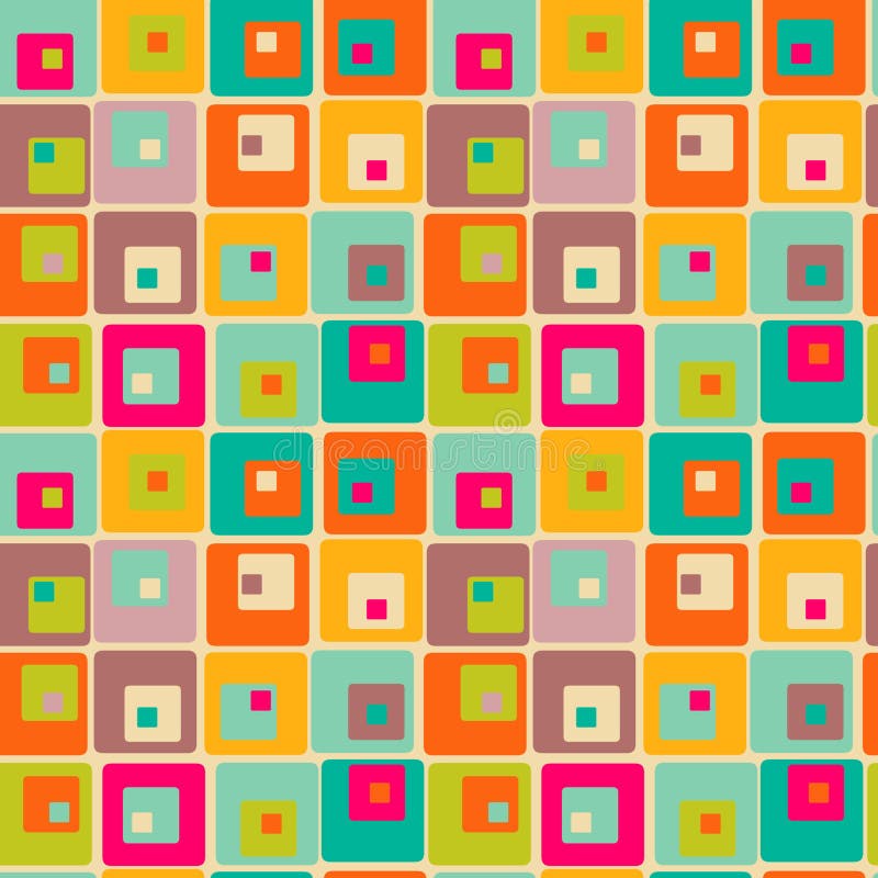 Retro texture with squares stock illustration. Illustration of retro ...