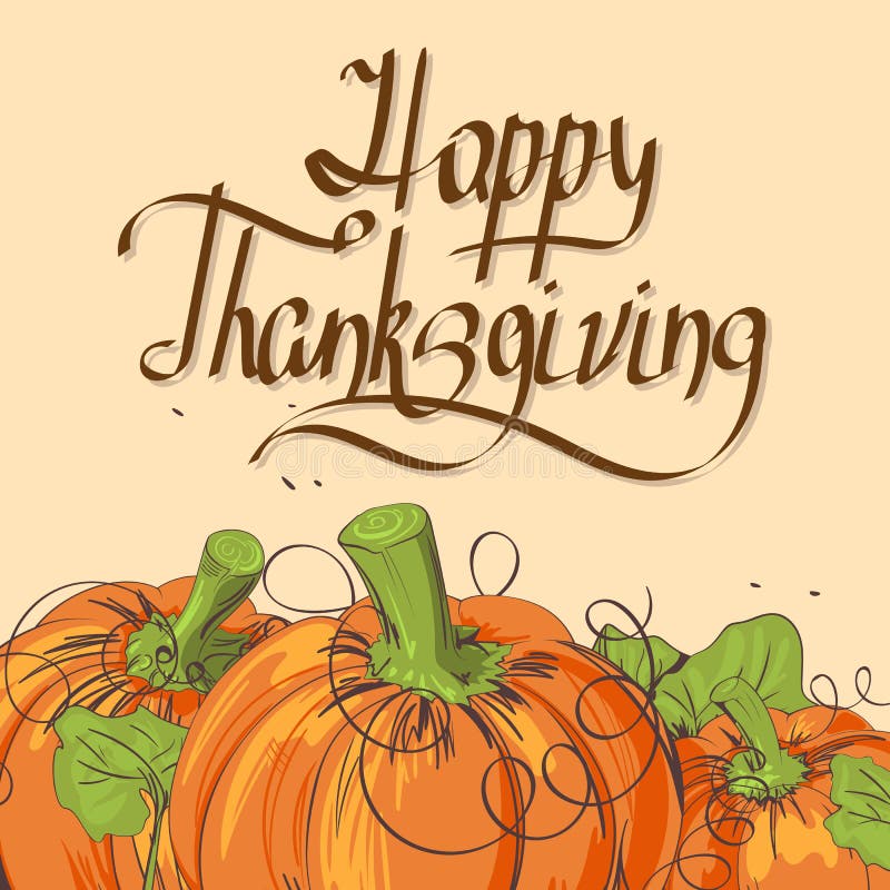 Retro Thanksgiving card stock vector. Illustration of celebrate - 78614917