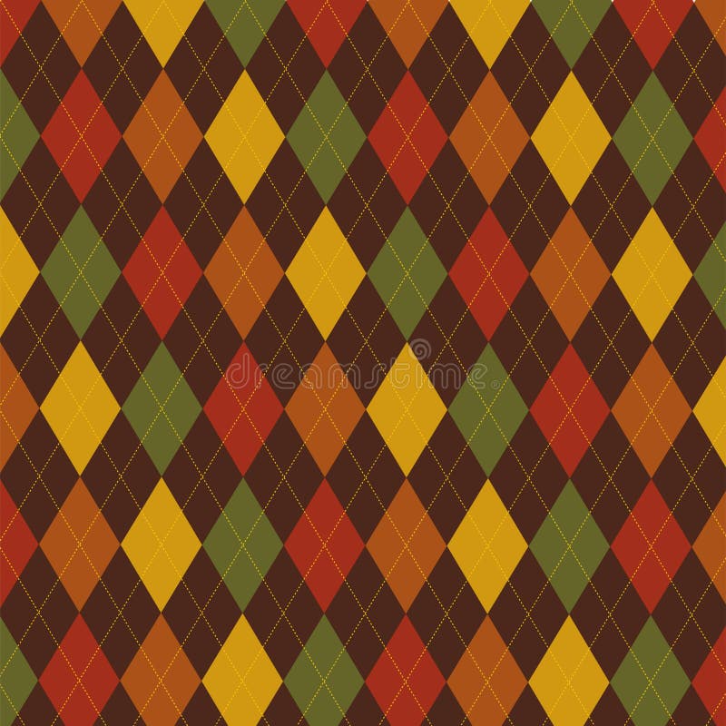 Retro Thanksgiving Fall Argyle Pattern Stock Illustration - Illustration of patriotic ...
