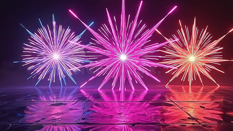 Retro Themes Glow Dynamically with Shining Starbursts that Generative ...