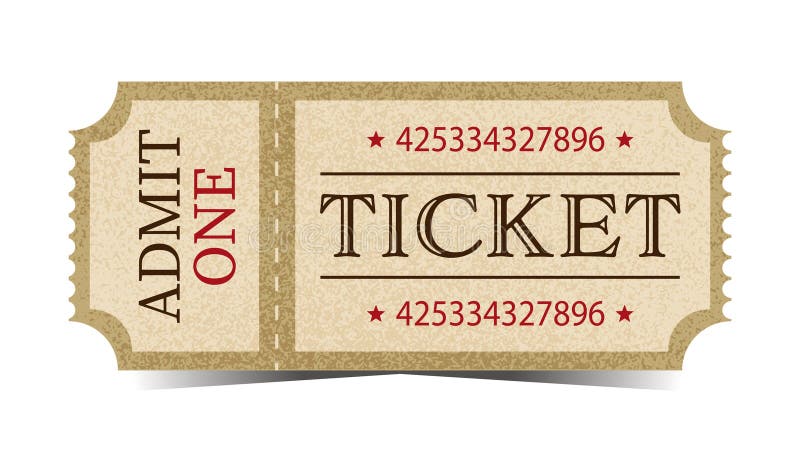 Retro ticket stock vector. Illustration of vector, vintage - 328320096