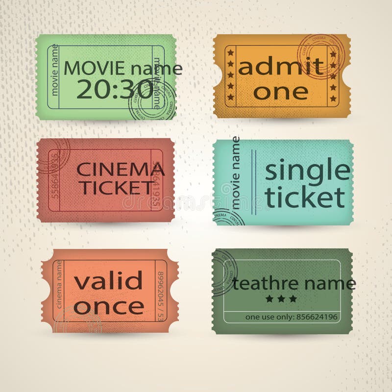 Retro tickets collection stock vector. Illustration of vintage - 334857861