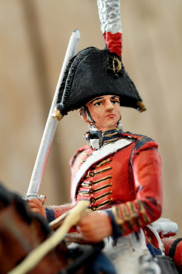Retro tin soldier officer, Nineteen century tin soldier mounted officer