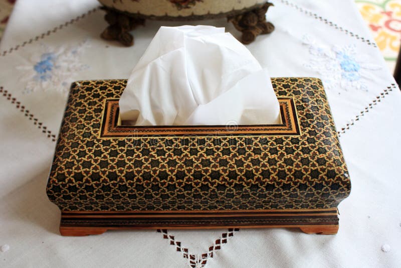 The retro Tissue box stock photo. Image of tissues, pattern - 37285302