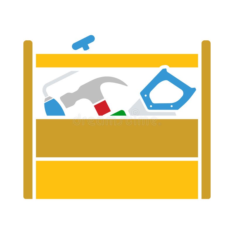 Retro Tool Box Icon stock vector. Illustration of device - 247812519