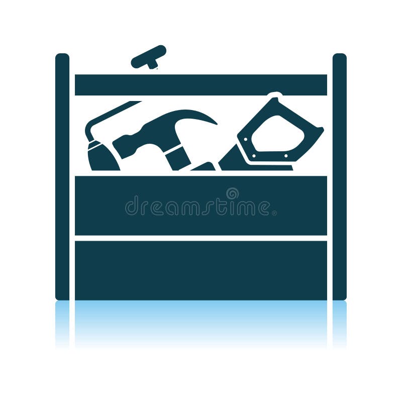 Retro Tool Box Icon stock vector. Illustration of device - 247812519