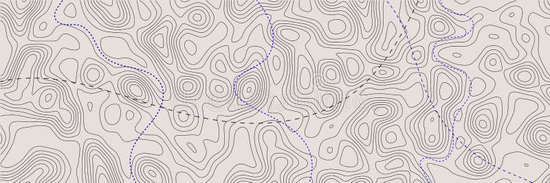 Retro Topographic Map. Geographic Contour Map. Abstract Outline Grid ...
