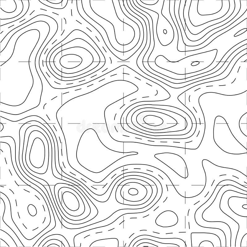 Retro Topographic Map. Geographic Contour Map. Abstract Outline Grid ...