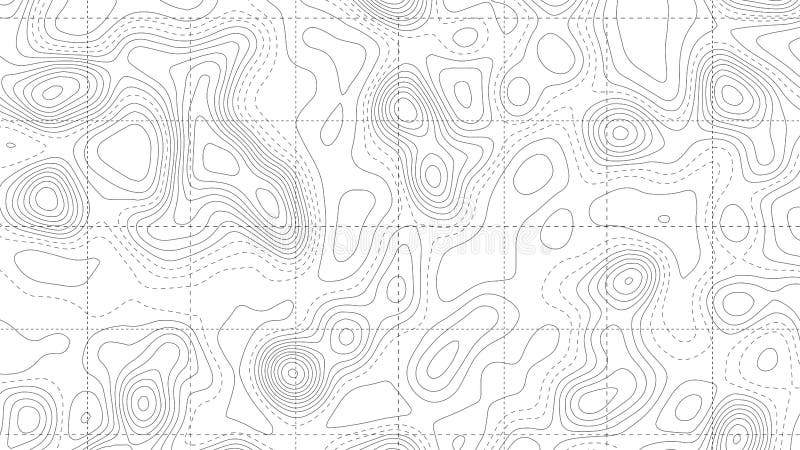 Retro Topographic Map. Geographic Contour Map. Abstract Outline Grid ...