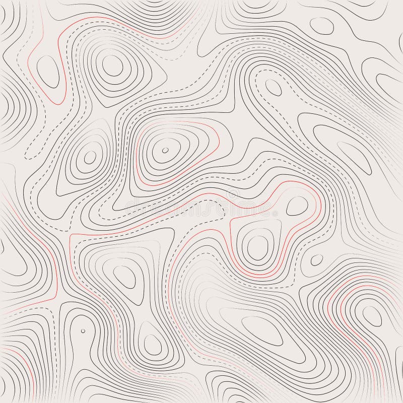 Retro Topographic Map. Geographic Contour Map. Abstract Outline Grid ...