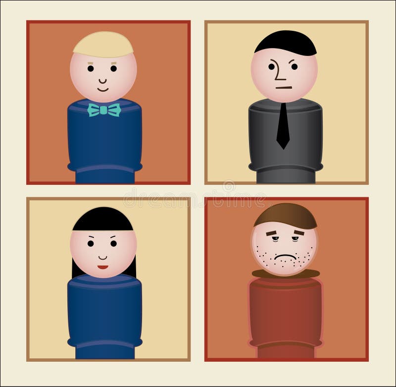 Retro Toy People stock vector. Illustration of cartoon - 30589294