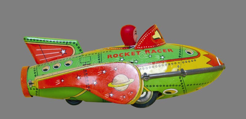 Retro Toy Rocket Transparent Stock Photo - Image of spaceship, color ...