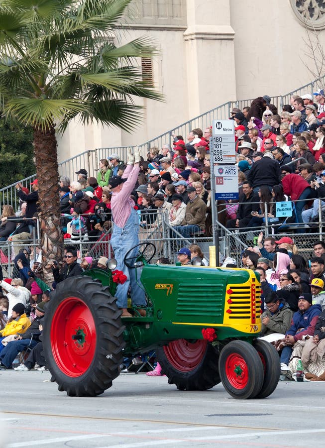Retro Tractor in Rose Bowl Parade Editorial Image - Image of animal ...