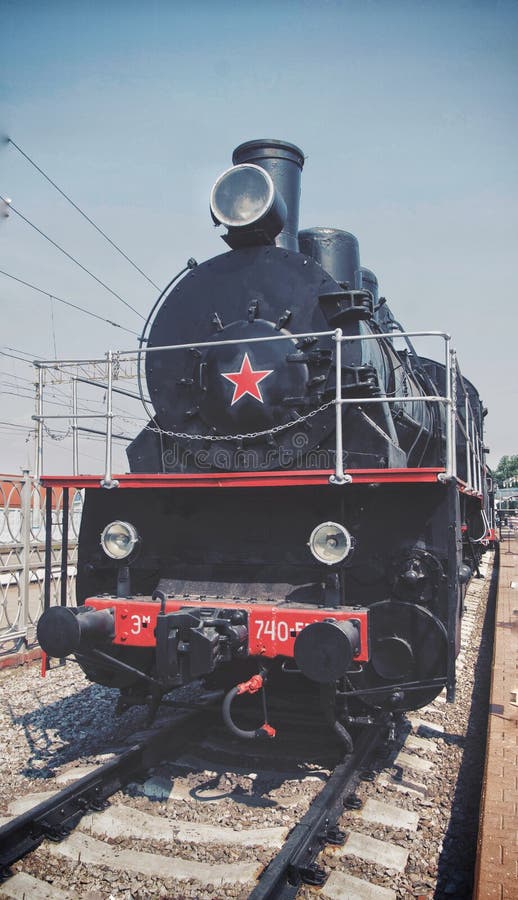 Retro Train in Transport Museum in Moscow Editorial Photo - Image of ...