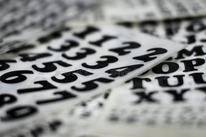 Retro Transfer Lettering, Rub Down Letters Stock Image - Image of ...