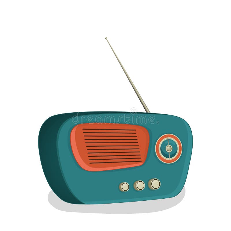 Retro transistor radio stock vector. Illustration of vector - 8322567