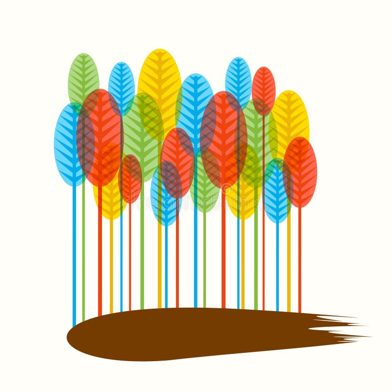 Retro tree banner design stock vector. Illustration of creative - 49878112