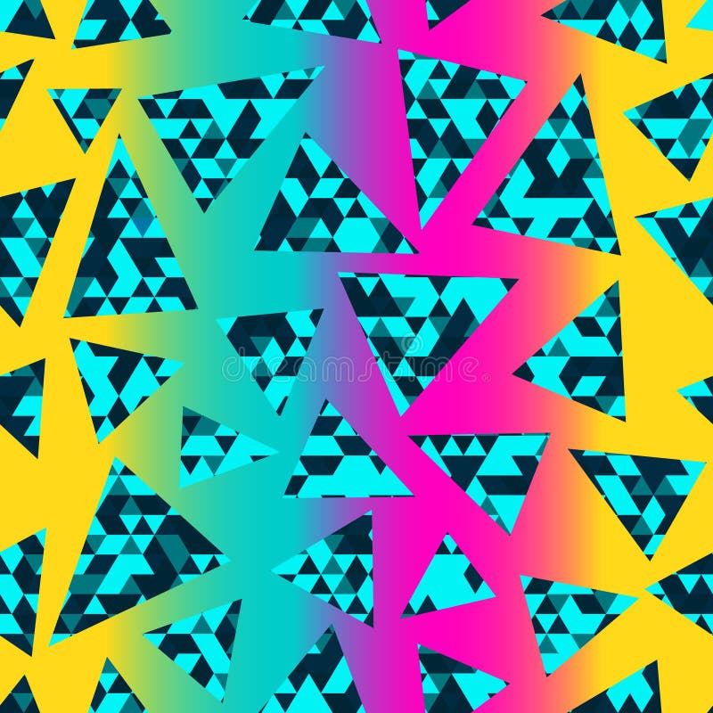 Retro triangle pattern stock vector. Illustration of pattern - 165621251