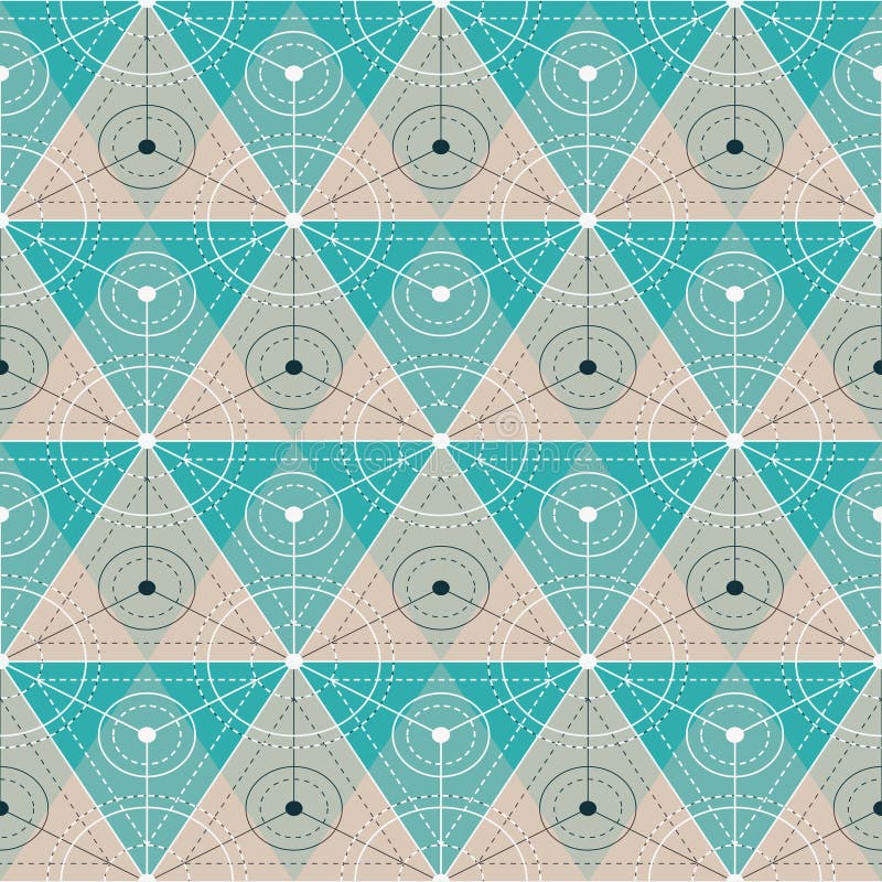 Retro Triangle Seamless Pattern Stock Vector - Illustration of beauty ...