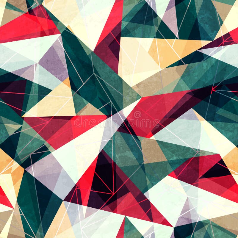 Retro Triangle Seamless Pattern Stock Vector - Illustration of beauty ...