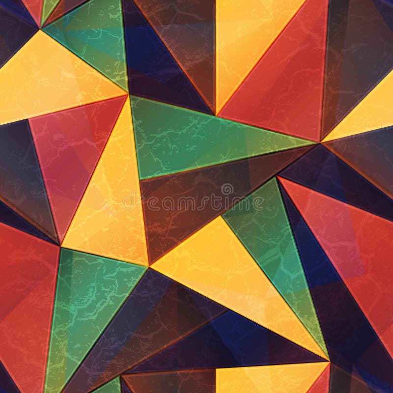Retro Triangle Seamless Texture with Stone Effect Stock Vector ...