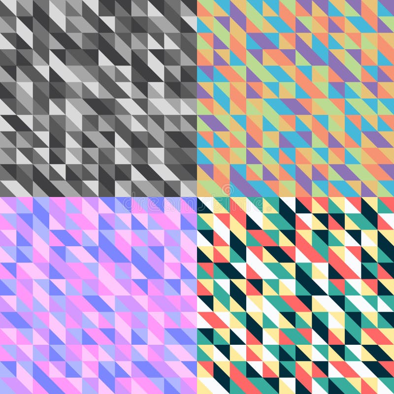 Retro Triangular Pattern stock vector. Illustration of white - 33119190