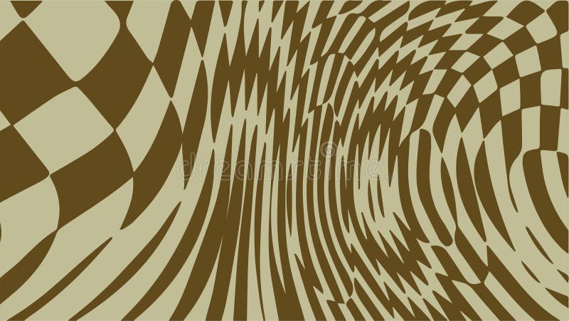 1970 Retro Trippy Wave Checkered Pattern. Groovy Geometric Distorted ...