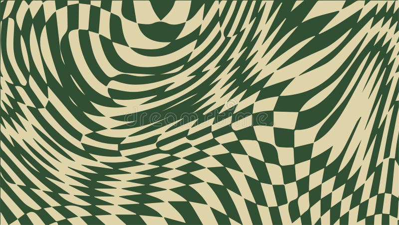 1970 Retro Trippy Wave Checkered Pattern. Groovy Geometric Distorted ...