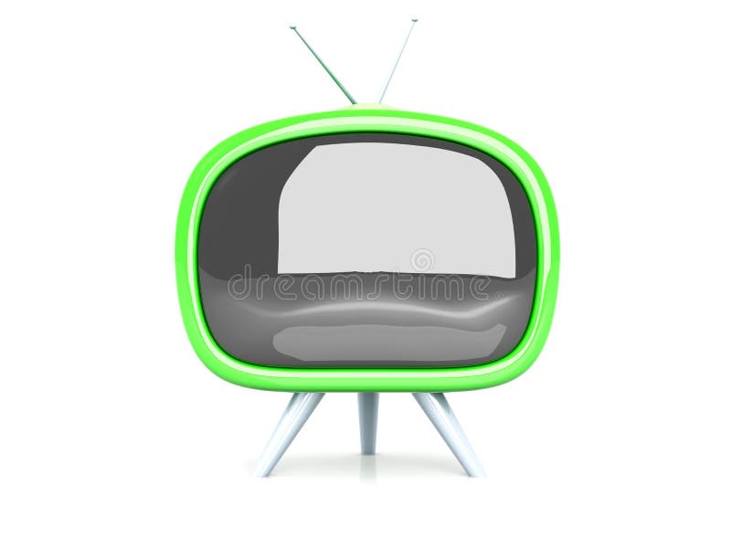 Retro TV stock illustration. Illustration of retro, shape - 6513244