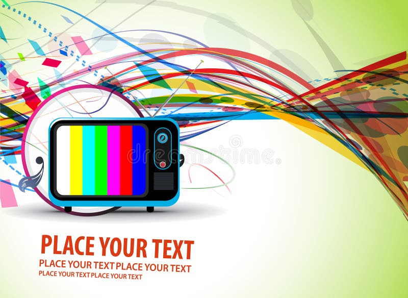 Retro Tv Background stock illustration. Illustration of icon - 45596561