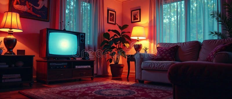 Retro TV Background with Depth of Field and Mood Lighting a Stunning ...