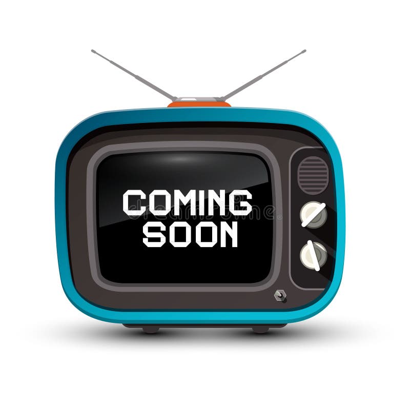 Retro TV with Coming Soon Title on Screen Stock Vector - Illustration ...