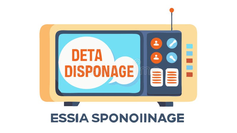 Retro TV with Cryptic Message and Glitchy Screen, Vector Design ...