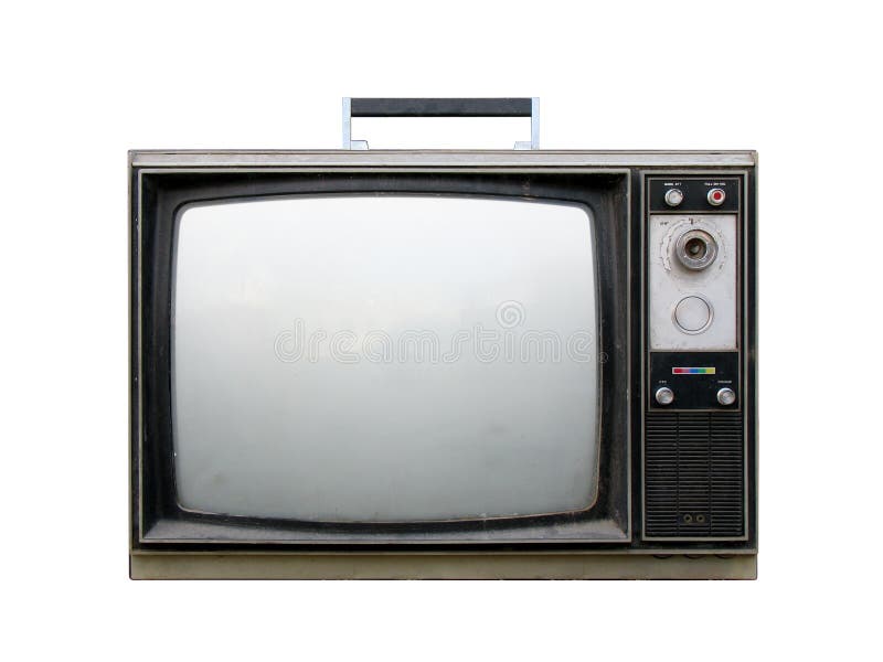 Televisore retro rotto immagine stock. Immagine di casella - 4151855