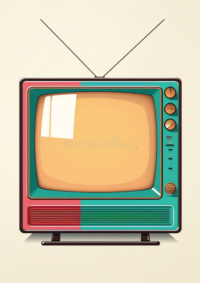 Retro TV Screen Frame 80s Retro Nostalgic Stock Illustration ...