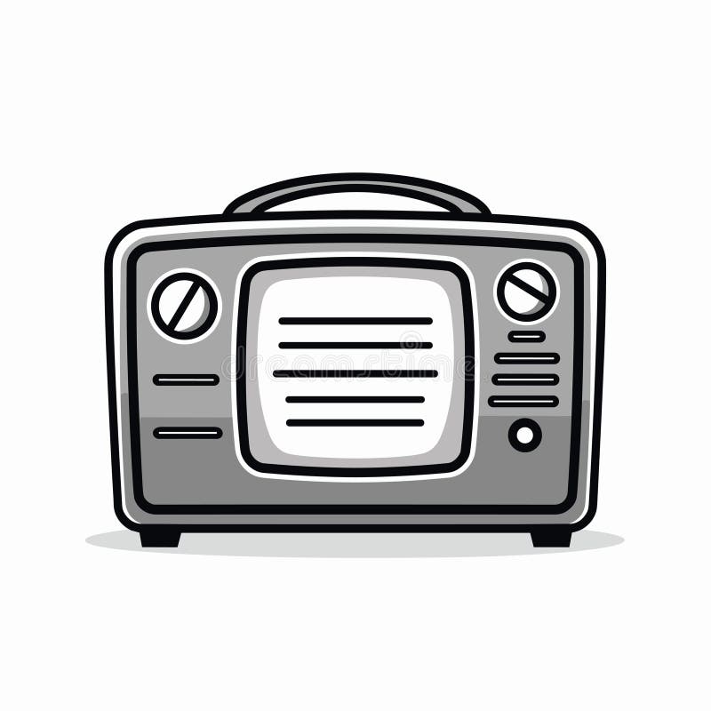 Retro Tv Screen Interface Icon of Multimedia or Television App Vector ...