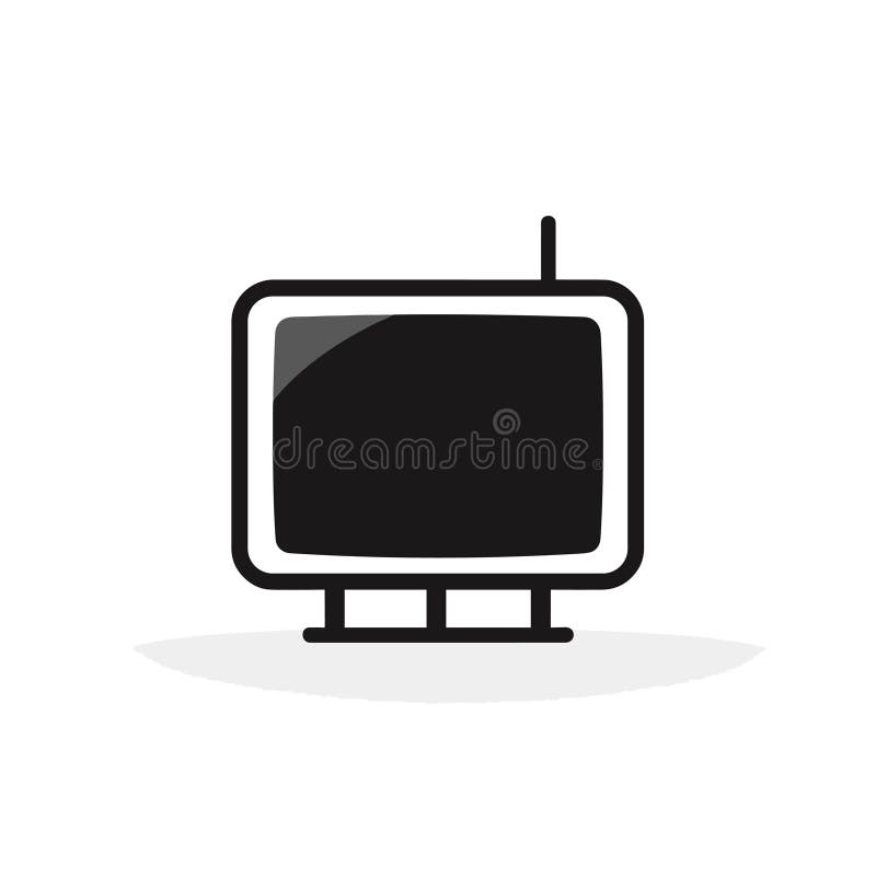 Retro Tv Screen Interface Icon of Multimedia or Television App Vector ...