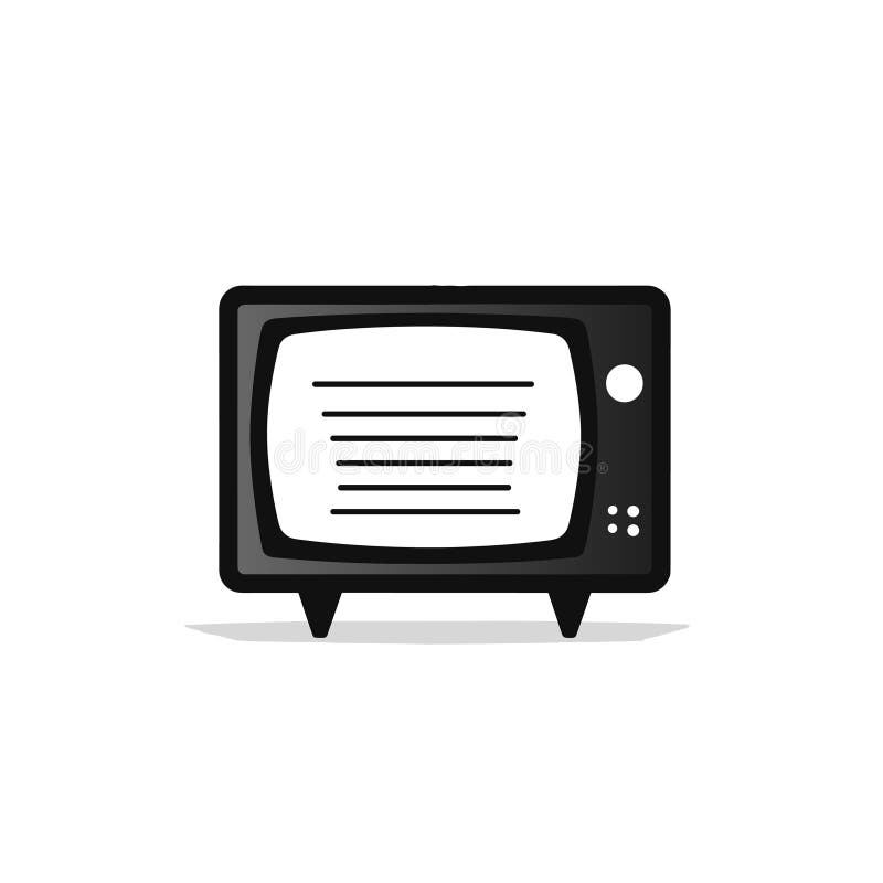Retro Tv Screen Interface Icon of Multimedia or Television App Vector ...