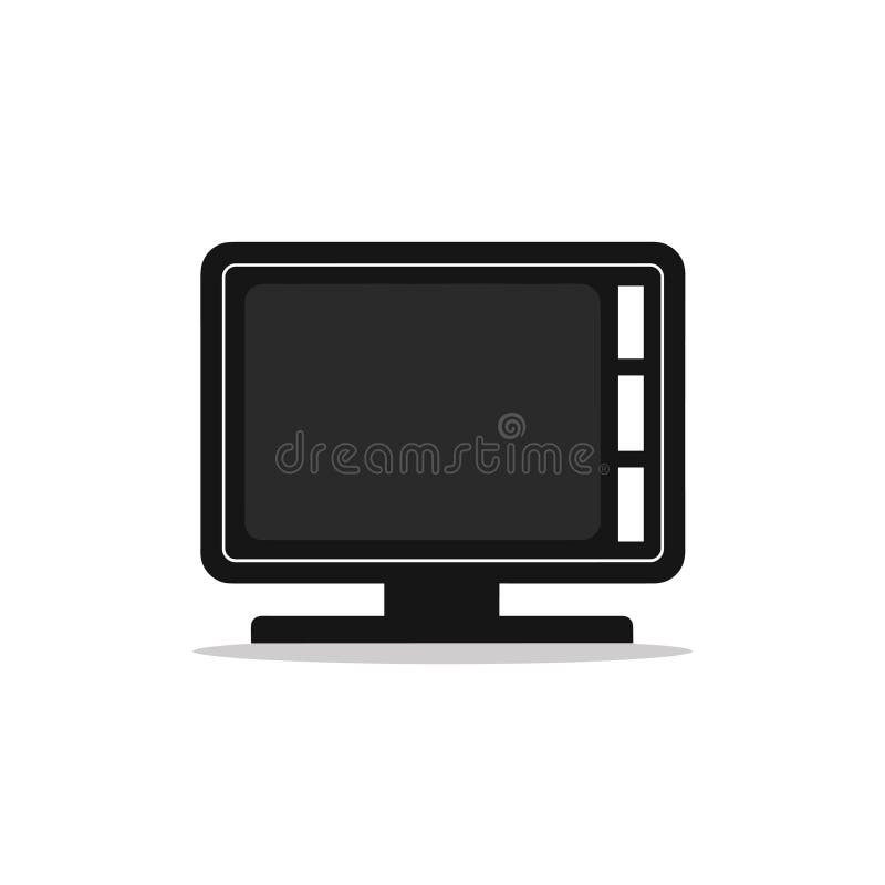 Retro Tv Screen Interface Icon of Multimedia or Television App Vector ...