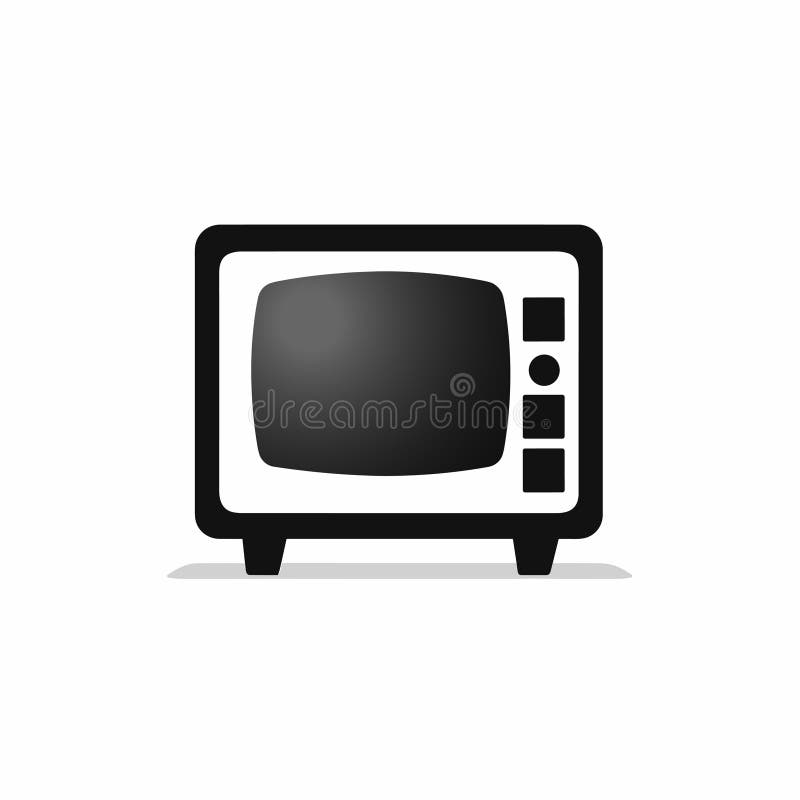 Retro Tv Screen Interface Icon of Multimedia or Television App Vector ...