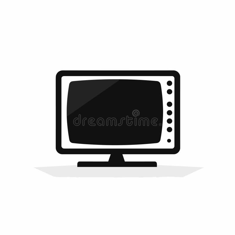 Retro Tv Screen Interface Icon of Multimedia or Television App Vector ...