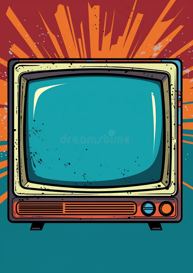 Retro TV Screen 90s Retro Nostalgic Frame Stock Illustration ...