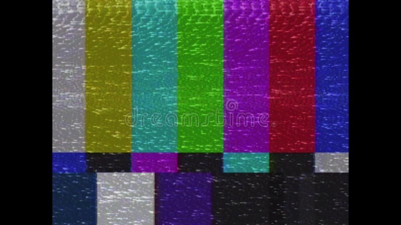 Retro TV Screen. SMPTE Color Bars with VHS Effect. SMPTE Color Stripe ...