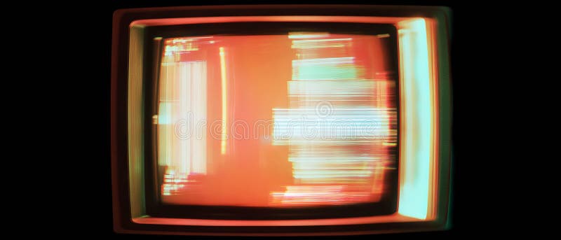 Retro TV Screen Texture Overlay with Vibrant Contrasts and Dynamic ...
