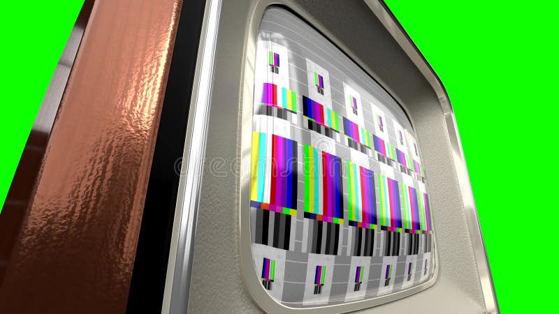 Retro TV Set with Green Screen - 3D 4k Animation Stock Footage - Video ...