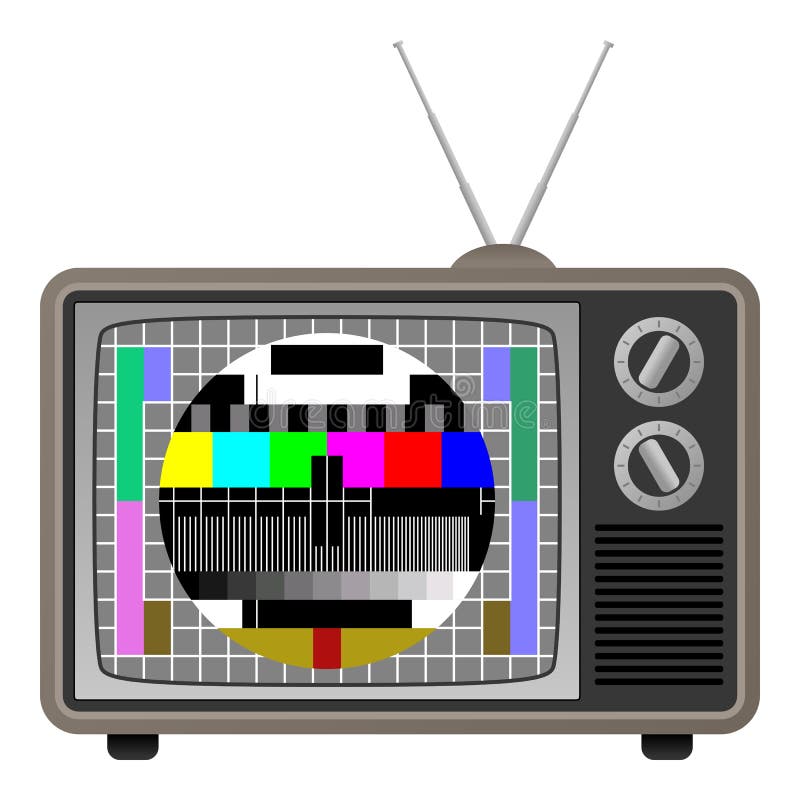 Retro TV with Test Screen stock vector. Illustration of design - 26410587 Retro TV with Test Screen stock vector. Illustration of design - 26410587