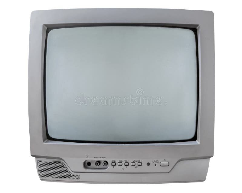 Retro TV on a White Background Stock Photo - Image of media, electronic ...